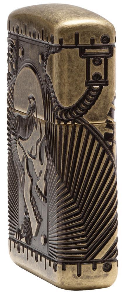 Zippo Armor 360-degree Antique Brass Steampunk Lighter – Zippo USA