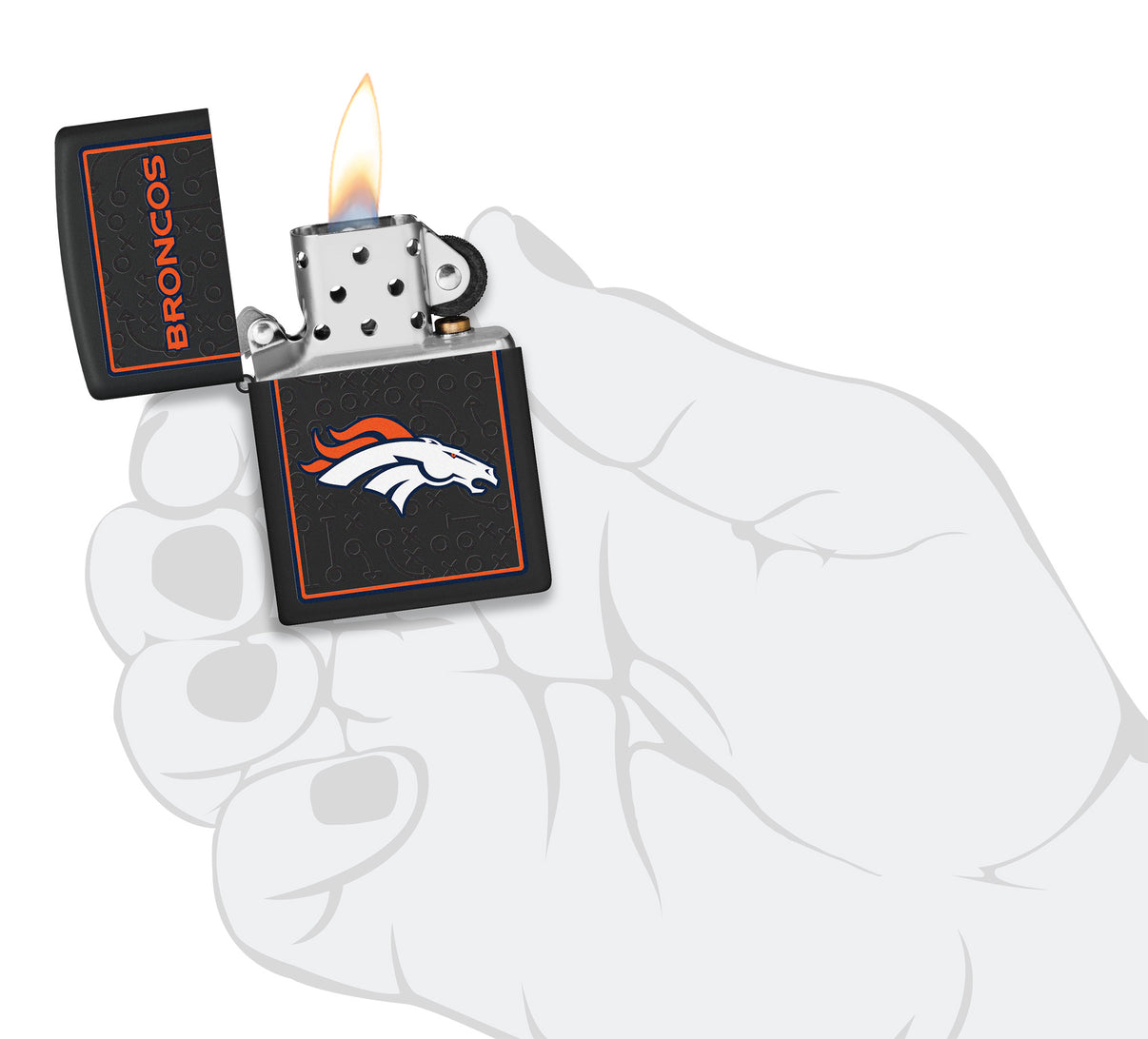 Zippo NFL Denver Broncos Black Matte Windproof Lighter – Zippo USA
