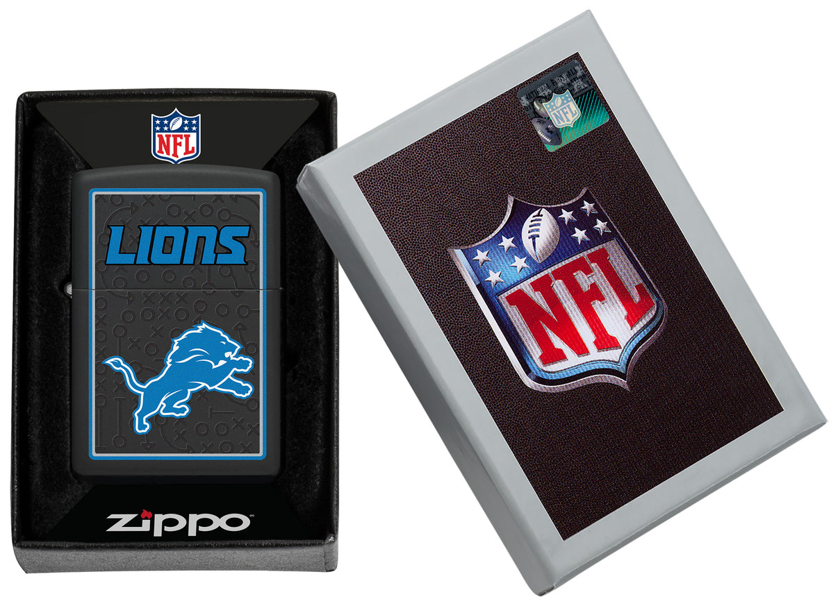 Zippo NFL Detroit Lions Black Matte Windproof Lighter – Zippo USA
