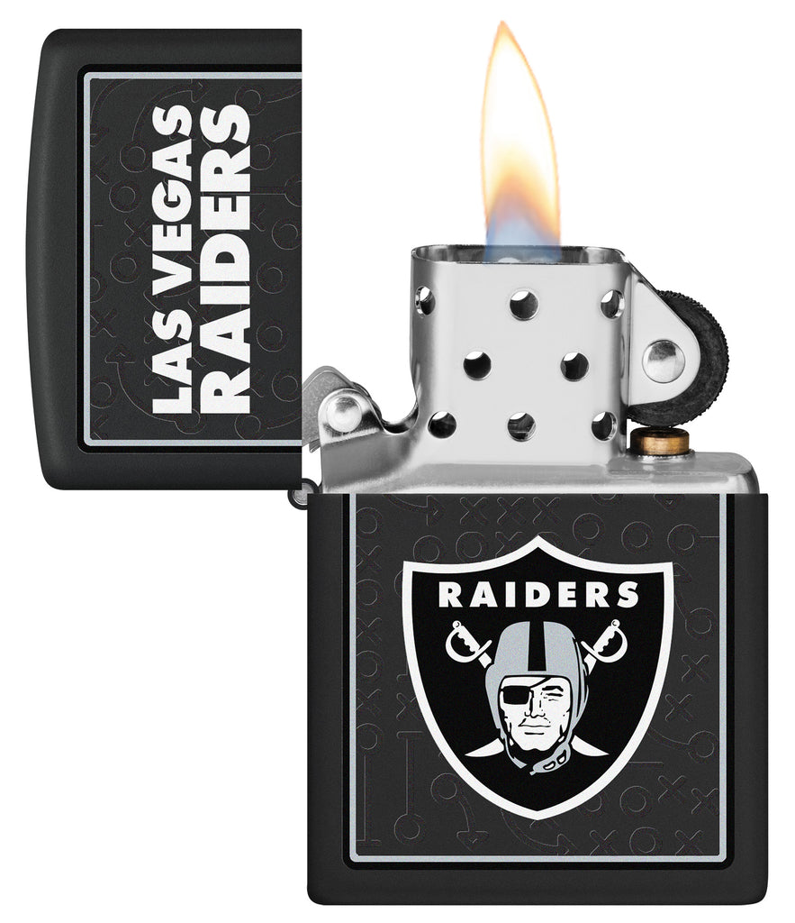 Zippo NFL Las Vegas Raiders Black Matte Windproof Lighter | Zippo USA