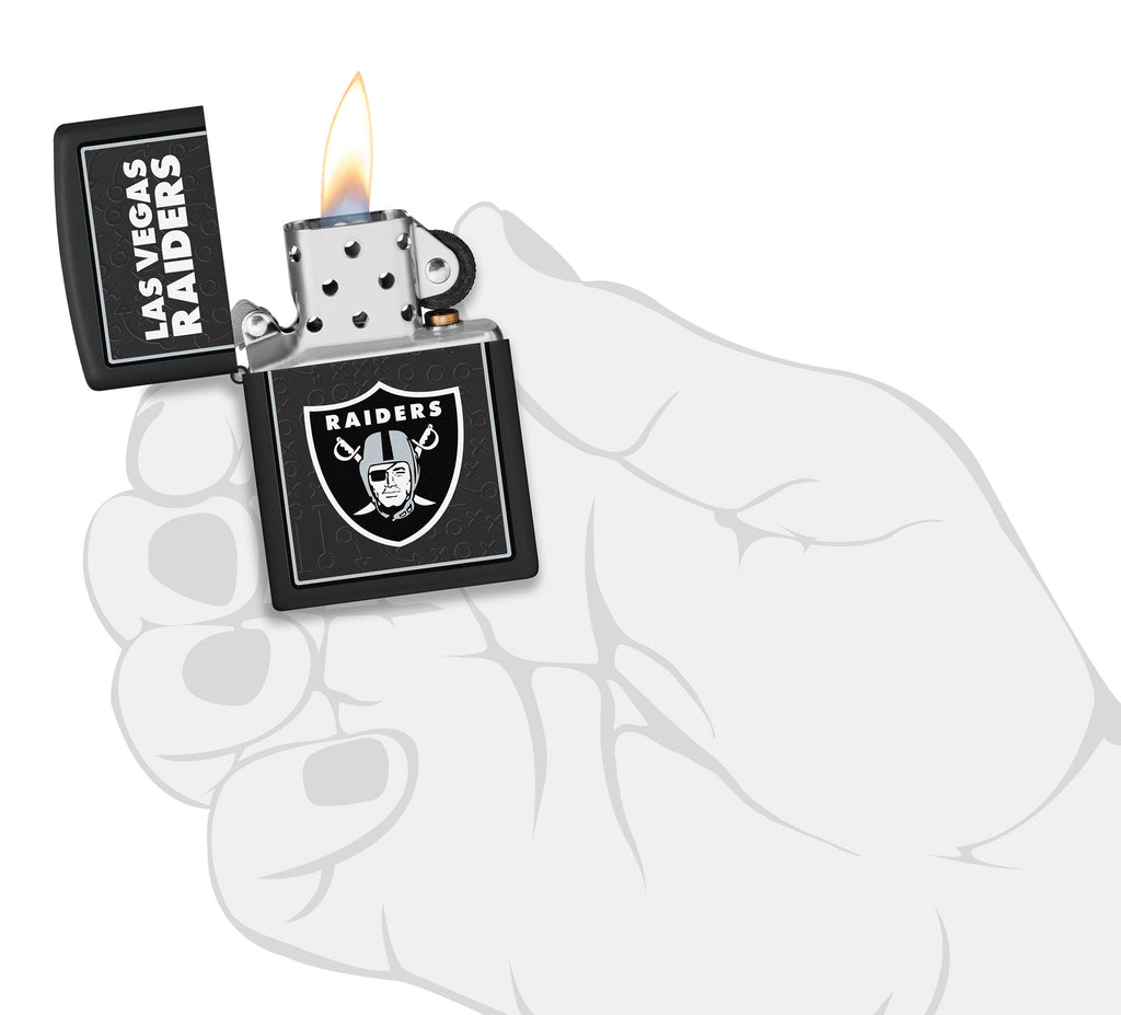 Zippo NFL Las Vegas Raiders Black Matte Windproof Lighter | Zippo USA