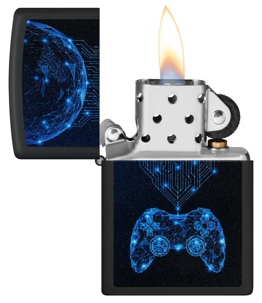 Zippo Gaming Black Matte Windproof Lighter | Zippo USA