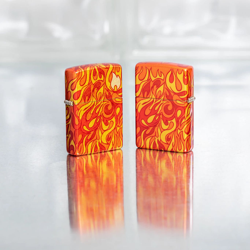 Zippo Fire Design 540 Tumbled Brass Windproof Lighter | Zippo USA