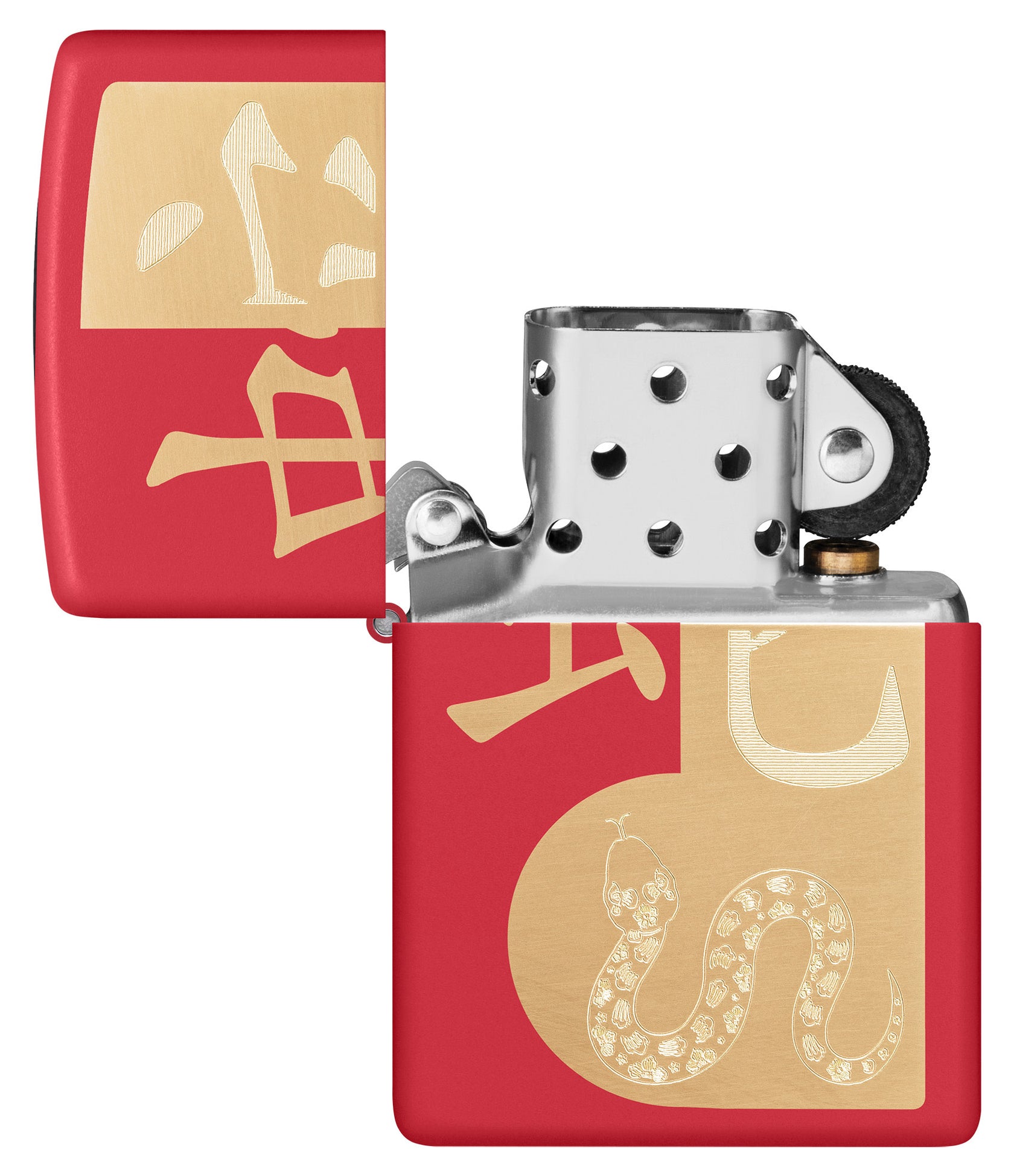 Zippo Year of the Snake 2025 Red Matte Windproof Lighter – Zippo USA