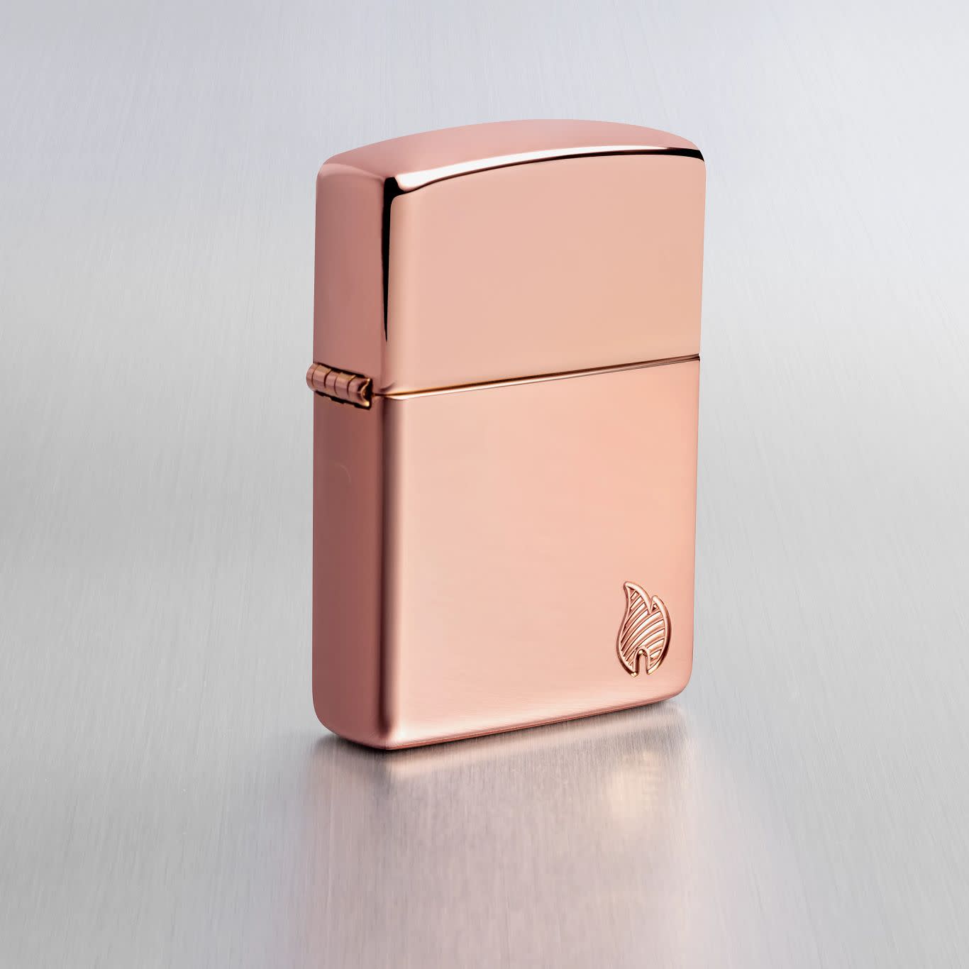 Zippo Armor® Series Flame High Polish Rose Gold Windproof Lighter ...