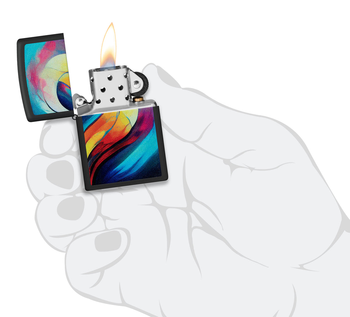 Zippo Whole Heart Set Design Black Matte Windproof Lighter – Zippo USA