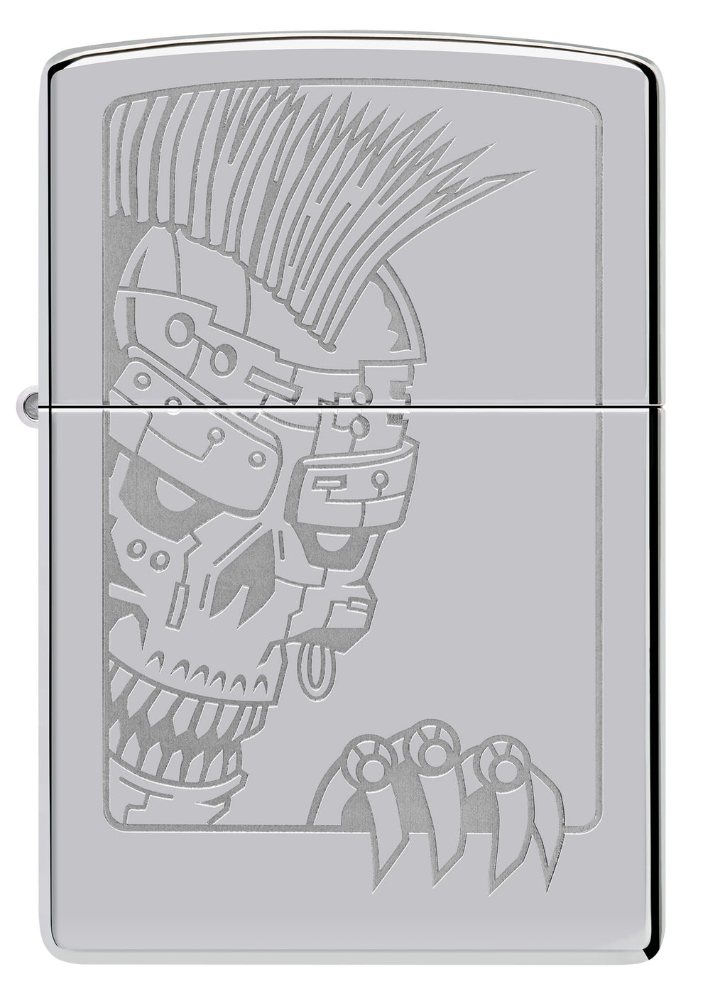 Zippo Mohawk Skull Design High Polish Chrome Windproof Lighter – Zippo USA