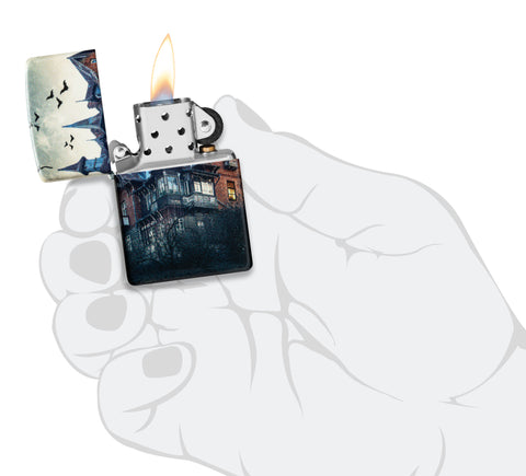 Zippo Horror House Glow in the Dark Matte Windproof Lighter | Zippo USA
