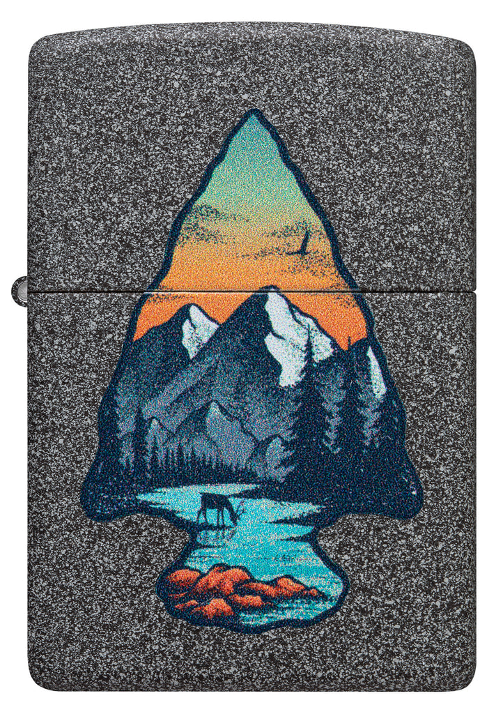 Zippo Mountain Design Iron Stone Windproof Lighter | Zippo USA