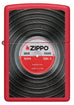 Zippo Vinyl Record Design Texture Print Red Matte Windproof Lighter – Zippo USA