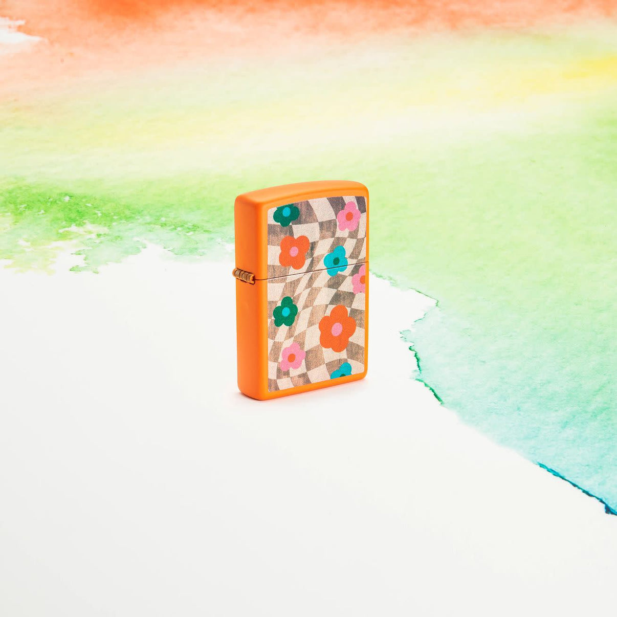 Zippo Wavy Flower Design Orange Matte Windproof Lighter – Zippo USA