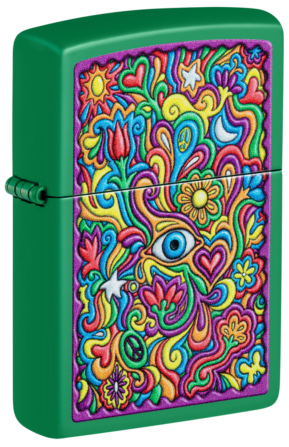 Zippo Trippy Design Grass Green Matte Windproof Lighter – Zippo USA