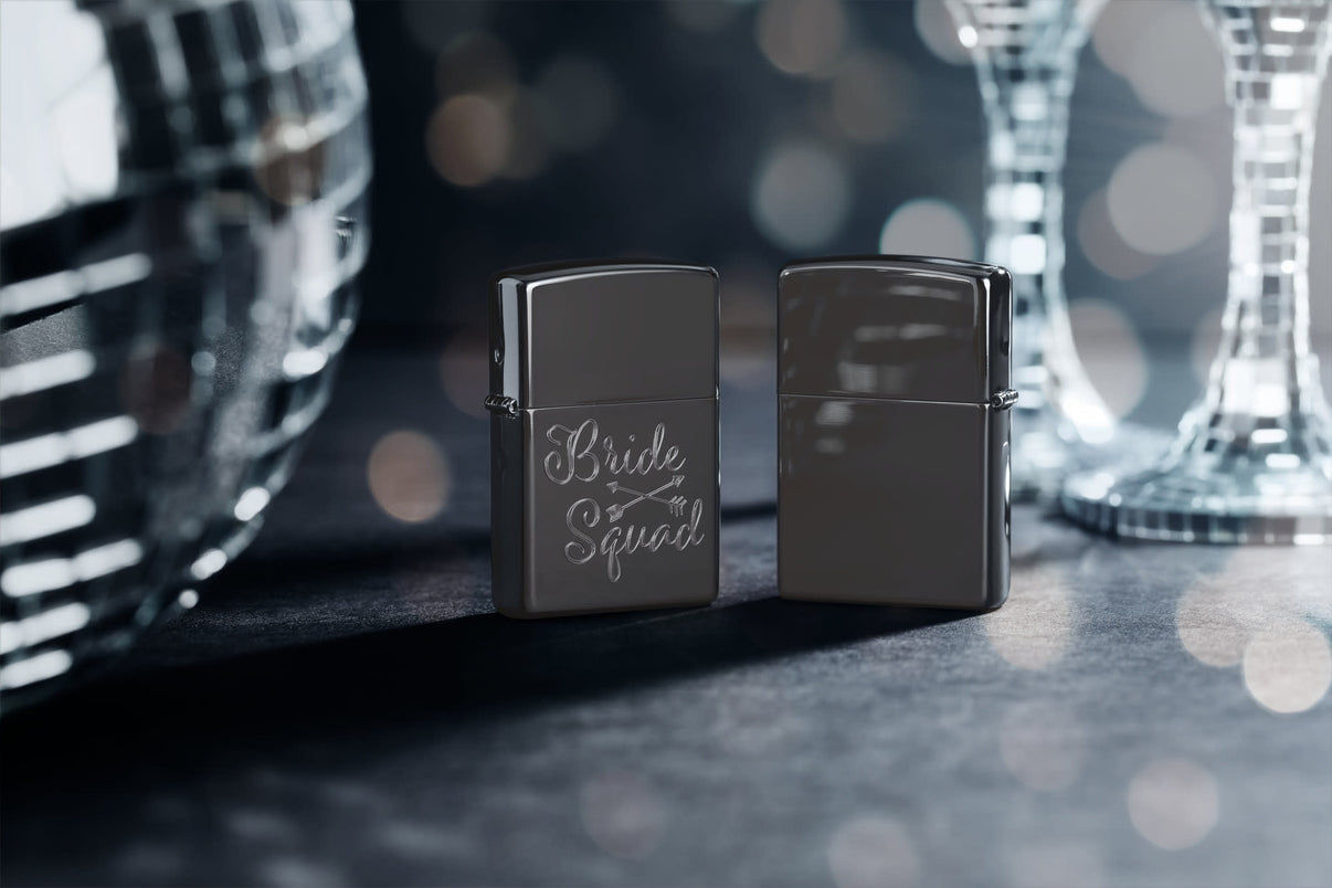 Zippo Bride Squad Design Black Ice® Windproof Lighter – Zippo USA