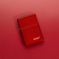 Classic Metallic Red Zippo Logo Windproof Lighter – Zippo USA