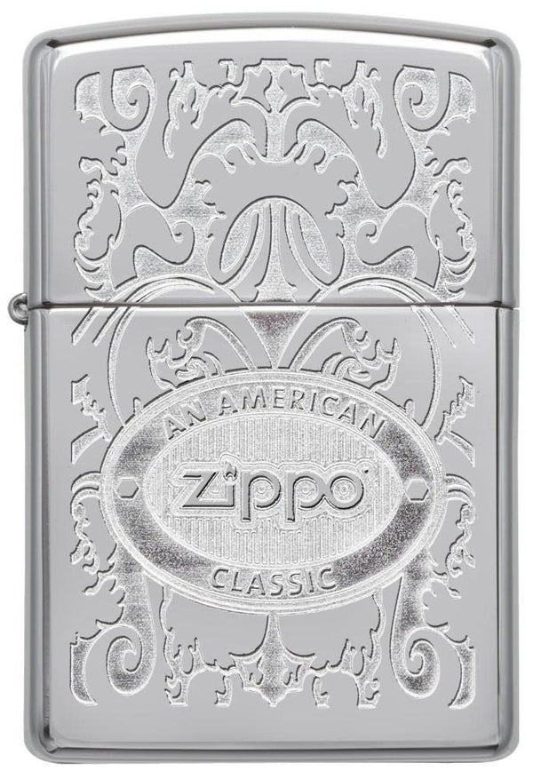 Engraved Crown Stamp™ Chrome Windproof Lighter – Zippo USA