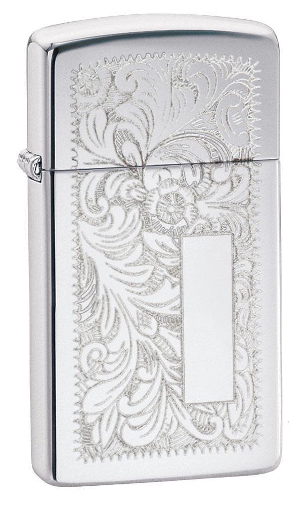 Slim® High Polish Chrome Venetian® Windproof Lighter – Zippo USA