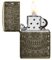Tiki Design Armor® Antique Brass Windproof Lighter – Zippo USA