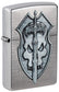 Zippo Medieval Skull Crest Linen Weave Windproof Lighter – Zippo USA