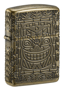 Tiki Design Armor® Antique Brass Windproof Lighter – Zippo USA
