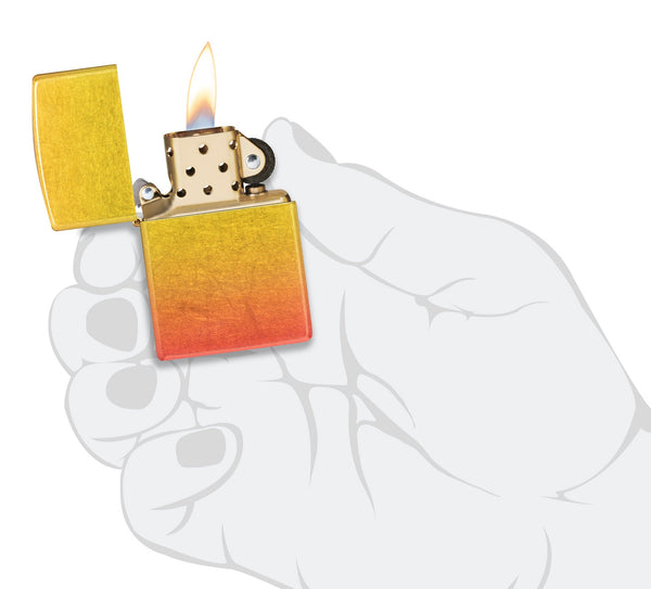 Zippo Ombre Orange Yellow 540 Fusion Windproof Lighter – Zippo USA