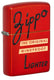 Zippo Red Box Top Design Metallic Red Windproof Lighter – Zippo USA