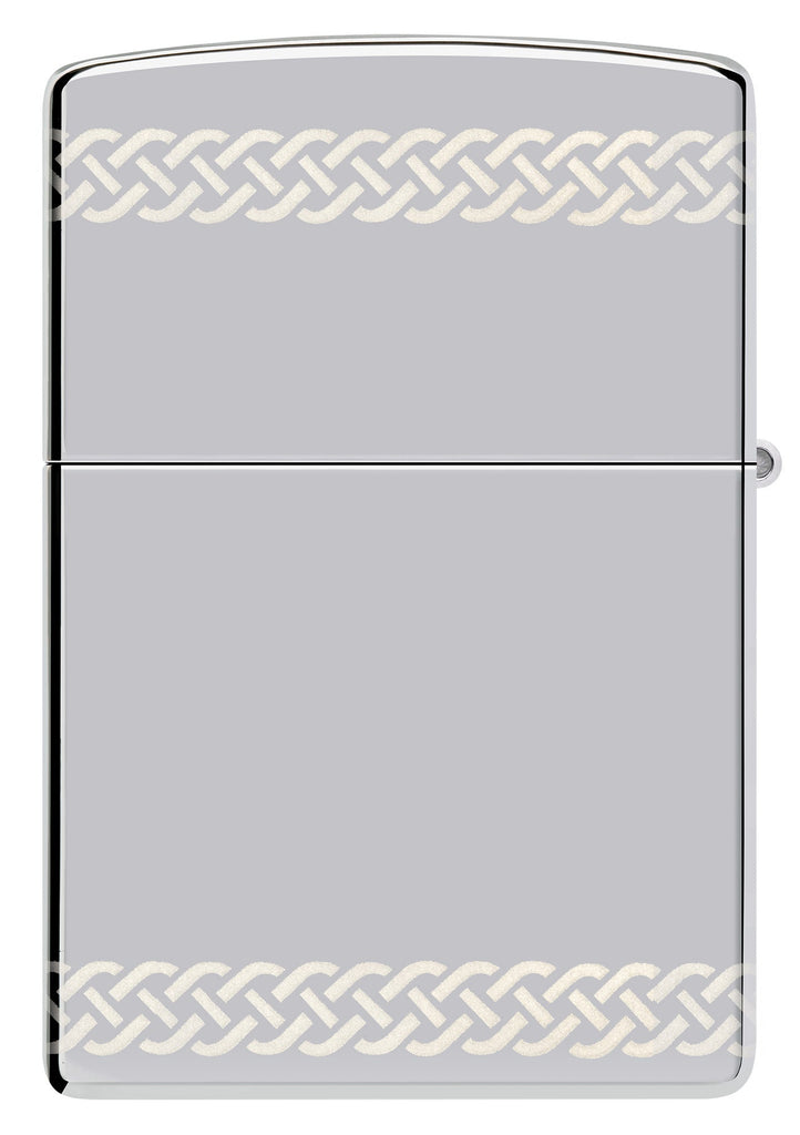 Zippo Laser 360° Clover Design High Polish Chrome Windproof Lighter ...