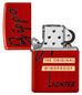 Zippo Red Box Top Design Metallic Red Windproof Lighter – Zippo USA