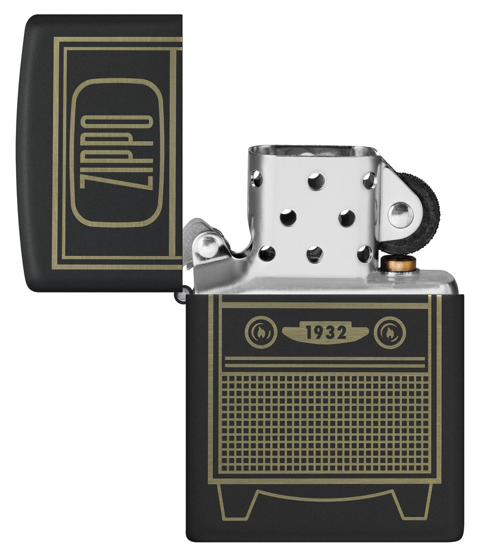 Zippo Vintage TV Design Black Matte Windproof Lighter – Zippo USA