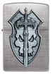 Zippo Medieval Skull Crest Linen Weave Windproof Lighter – Zippo USA